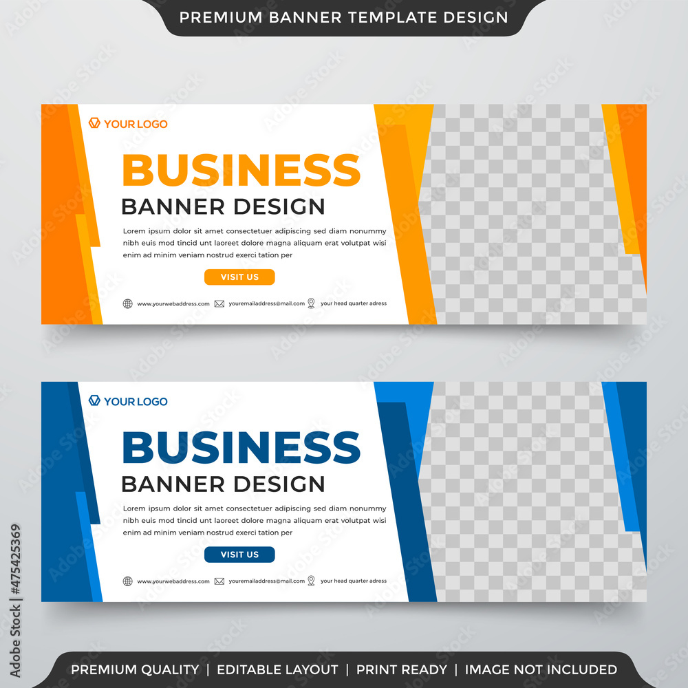 business banner template design with modern and minimalist concept user ...