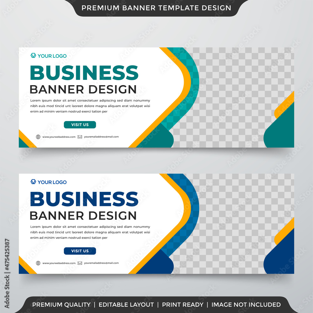 business banner template design with modern and minimalist concept user ...