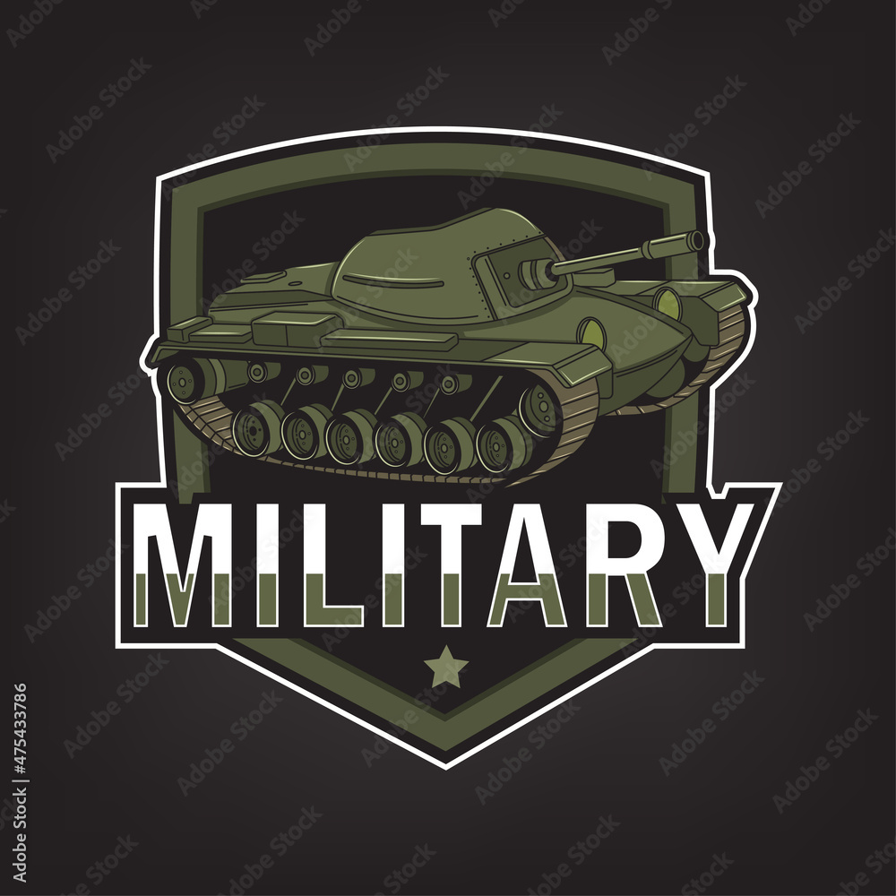 military mascot logo design vector, emblem and t shirt printing ...