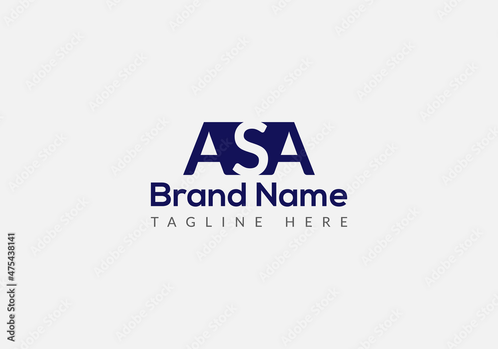 Abstract ASA letter modern initial lettermarks logo design Stock Vector ...