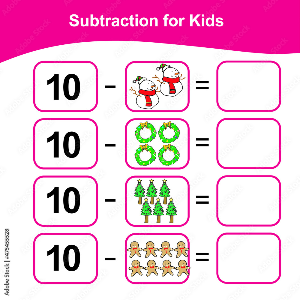 Counting Game for Preschool Children. Math Worksheet for Preschool ...