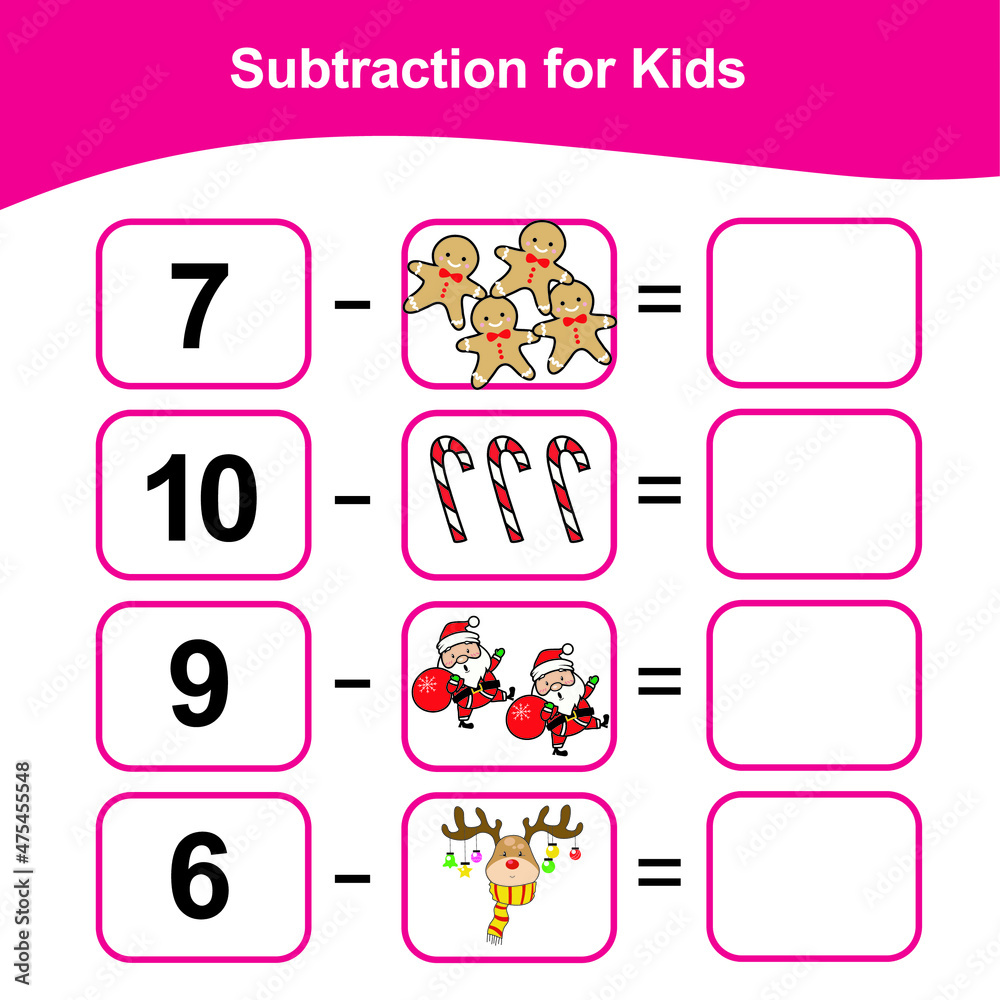 Counting Game for Preschool Children. Math Worksheet for Preschool ...