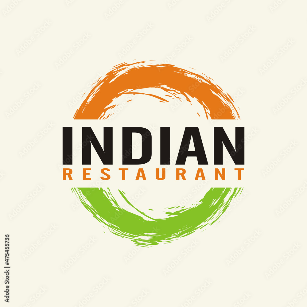 indian restaurant logo vector illustration Stock Vector | Adobe Stock