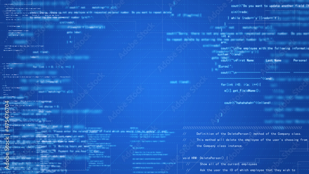 Computer code programming language string technology background.Online ...