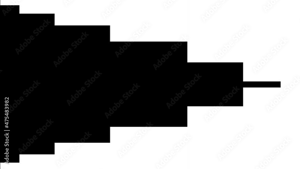 Three transition monochrome masks templates. Abstract motion graphics ...