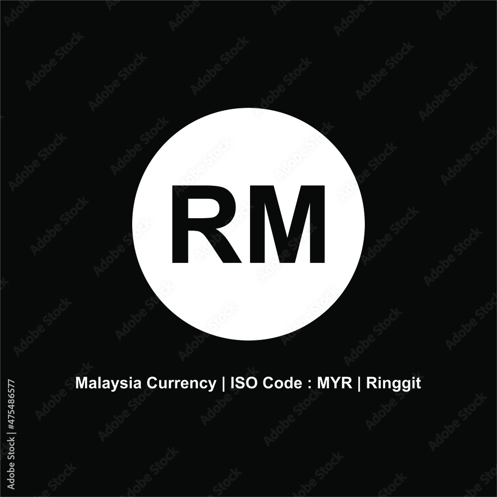 Malaysia Currency Icon Symbol With ISO Code. Vector Illustration Stock ...