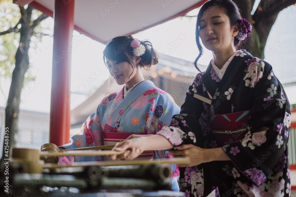Photo & Art Print Storytelling image of two japanese girls wearing ...