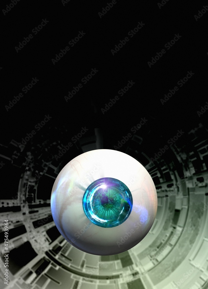 Bionic eye, conceptual illustration Stock Illustration | Adobe Stock