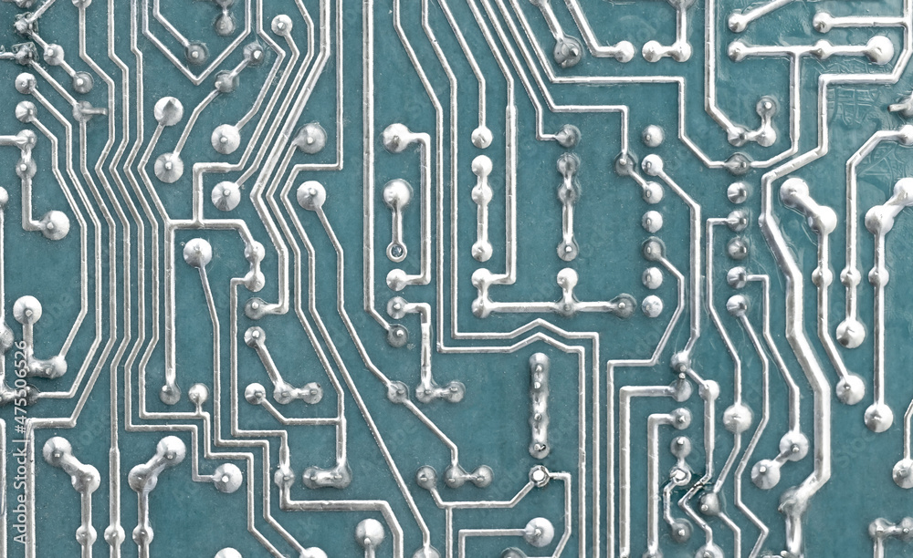 Chip close-up, modern electronic technology. The concept of robotics ...