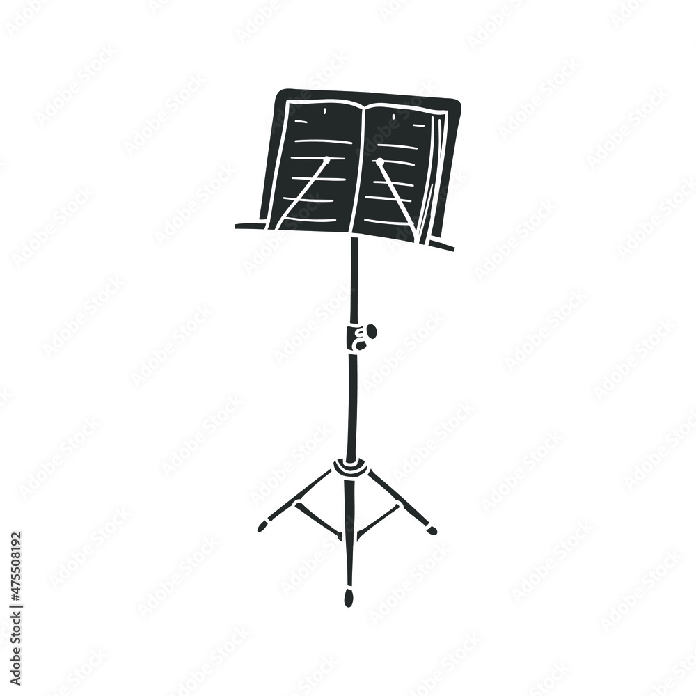 Music Director Icon Silhouette Illustration. Orchestra Musical Vector ...