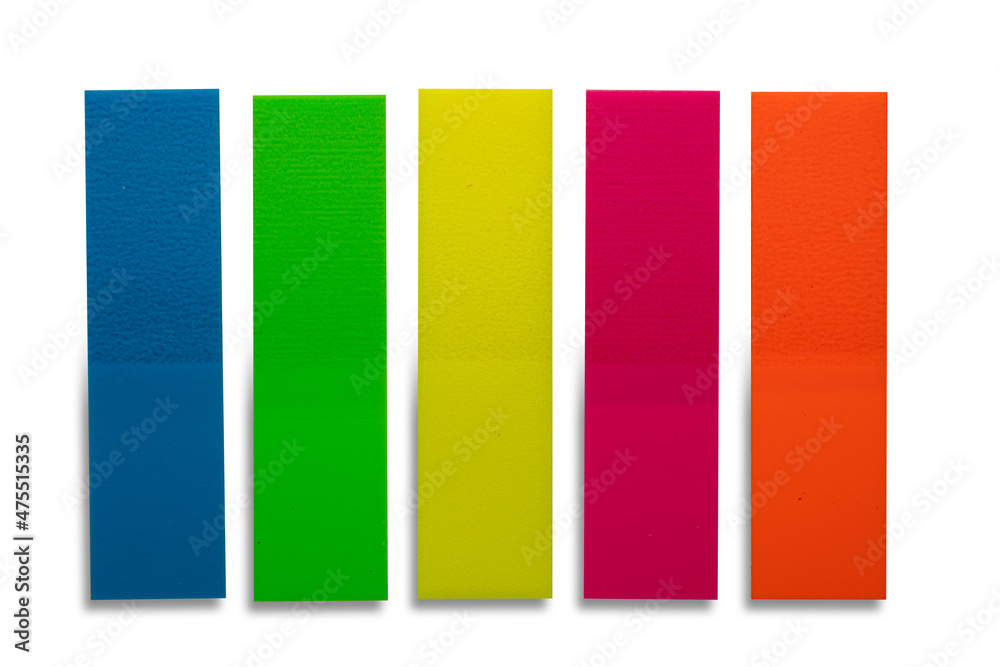 color post it notes isolated on transparent background. Stock ...