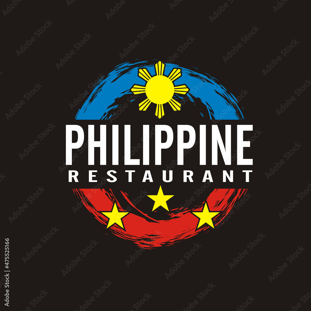 philippine restaurant logo vector illustration Stock Vector | Adobe Stock