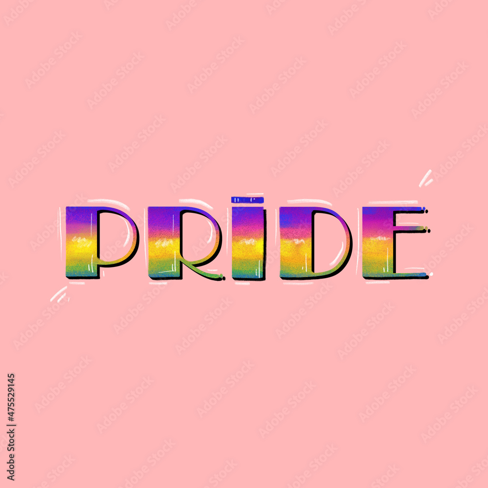 pride lettering Stock Illustration | Adobe Stock