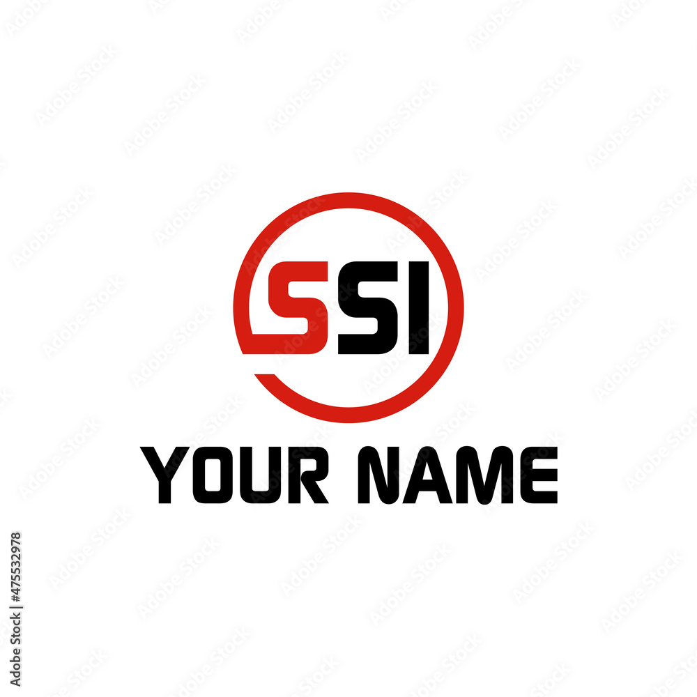ssi in circle letter shape logo for company Stock Vector | Adobe Stock