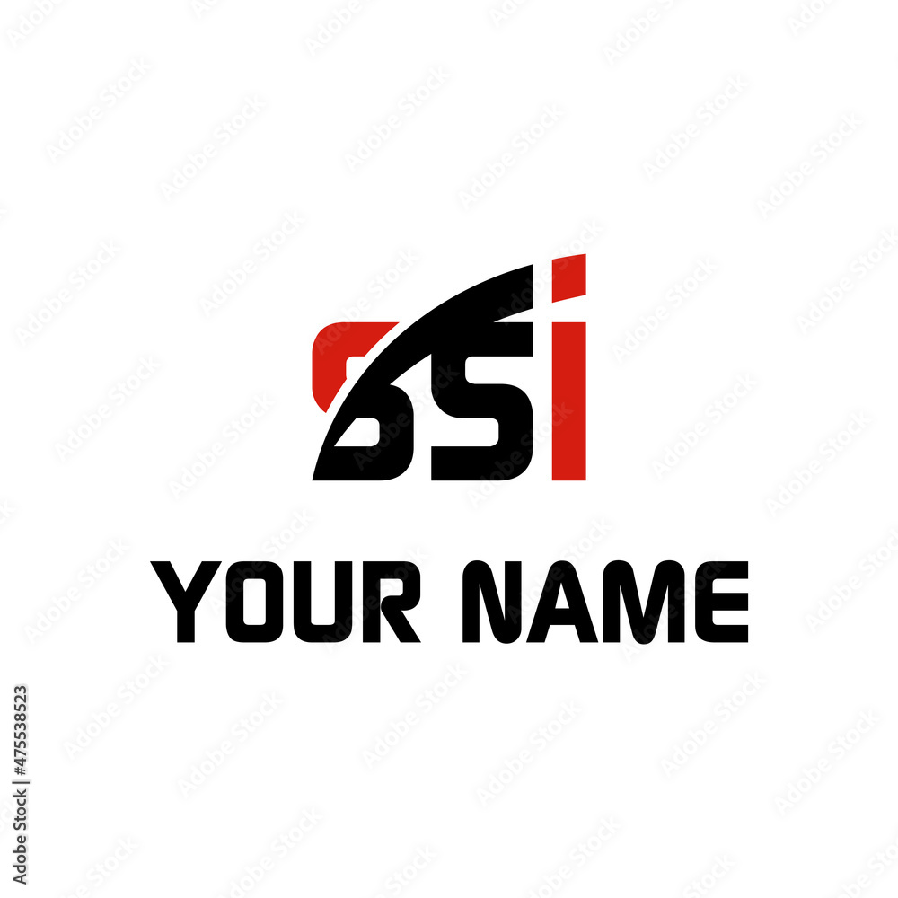 ssi letter icon shape logo design Stock Vector | Adobe Stock