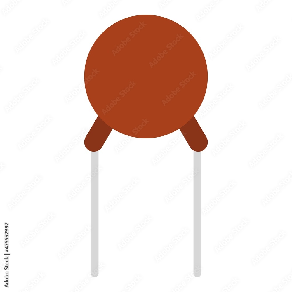 ceramic capacitor flat clipart vector illustration Stock Vector | Adobe ...