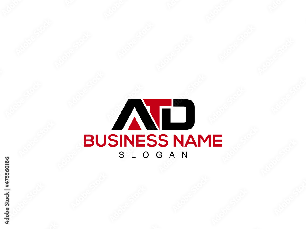 Letter ATD logo monogram emblem style with Colorful design for your ...