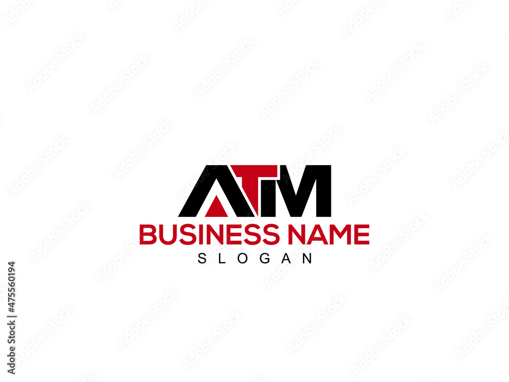 Letter ATM logo monogram emblem style with Colorful design for your ...