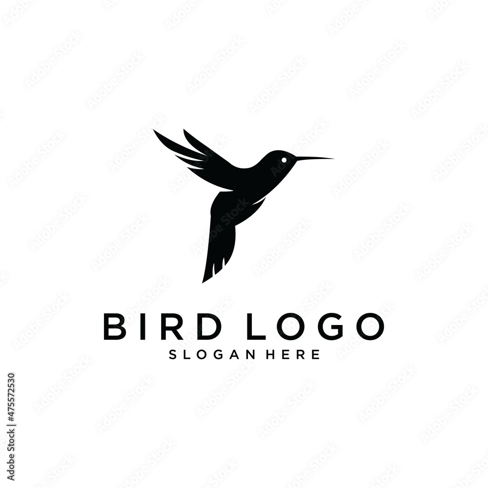 Hummingbird vector logo design. Bird vector logo design. Stock Vector ...