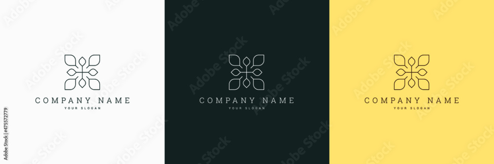 minimal elegant multipurpose vertical logo template and line art symbol ...