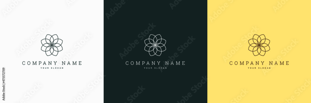 minimal elegant multipurpose vertical logo template and line art symbol ...