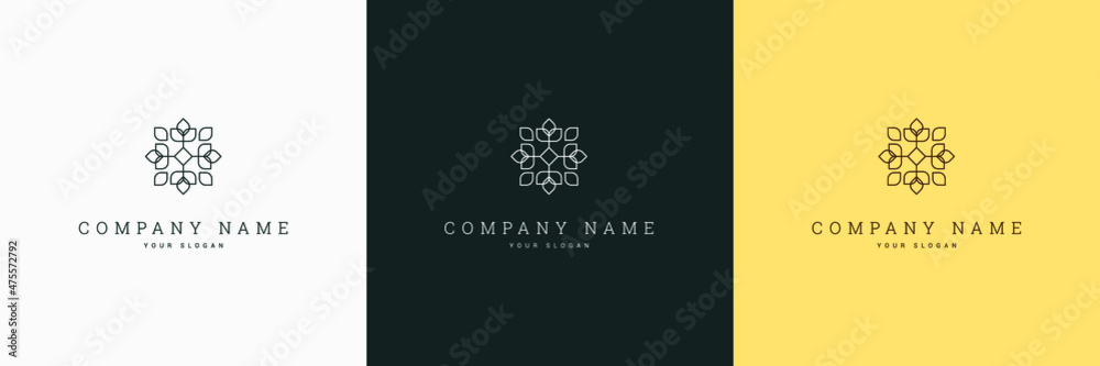 minimal elegant multipurpose vertical logo template and line art symbol ...