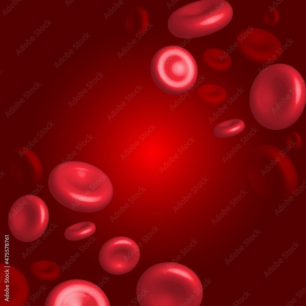Blood flow, red blood cells in the circulatory system. Stock Vector ...