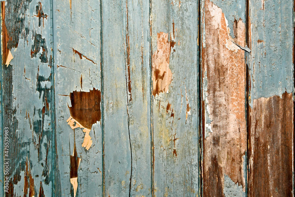 Urban Archeology. The history of wall from the type of paint. Old oil ...