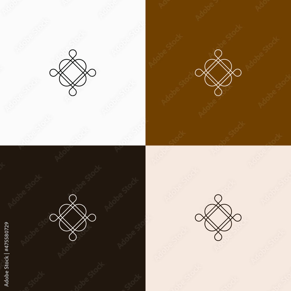 minimal elegant multipurpose line art symbol and icon for logo template ...