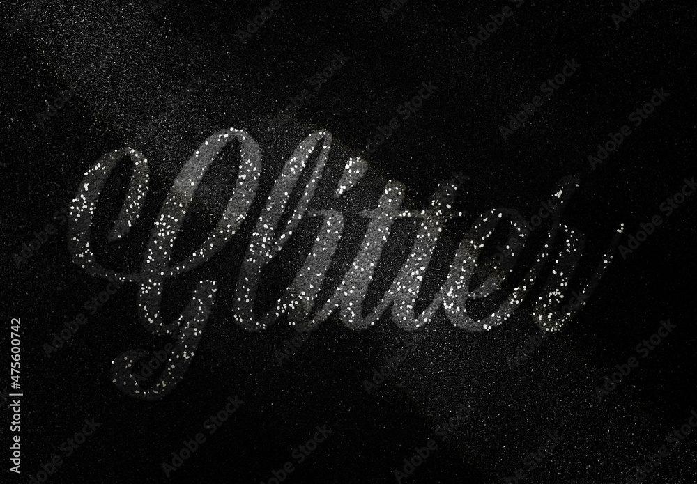 Sparkling Glitter Photoshop Text Effect Stock Template | Adobe Stock