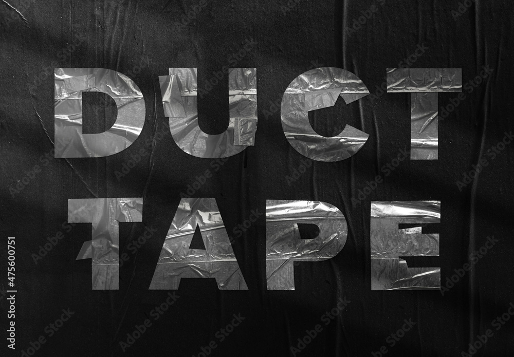 Realistic Duct Tape Text Effect Mockup Stock Template | Adobe Stock