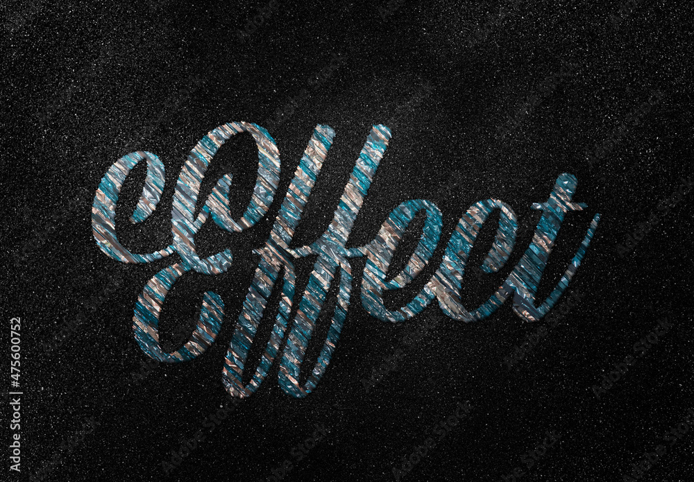 Tinsel Text Effect Mockup Stock Template | Adobe Stock