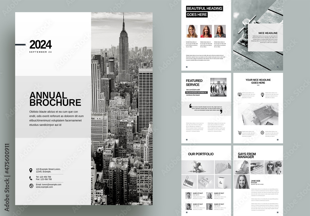 Annual Brochure Layout Stock Template | Adobe Stock