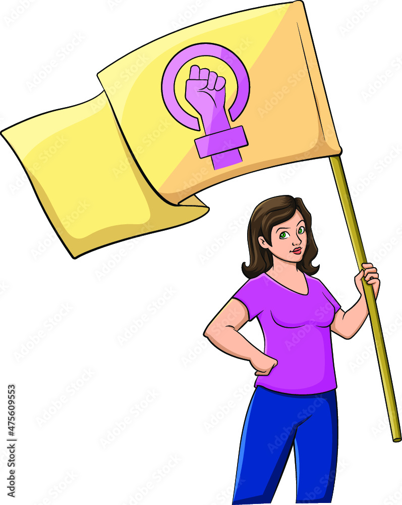 Cartoon vector illustration of Womens rights Stock Vector | Adobe Stock