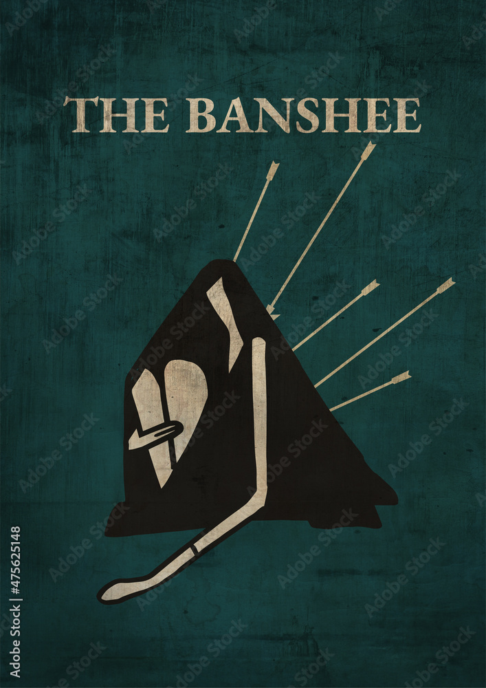 Unhappy rpg character, the banshee, victim with arrows in the back ...
