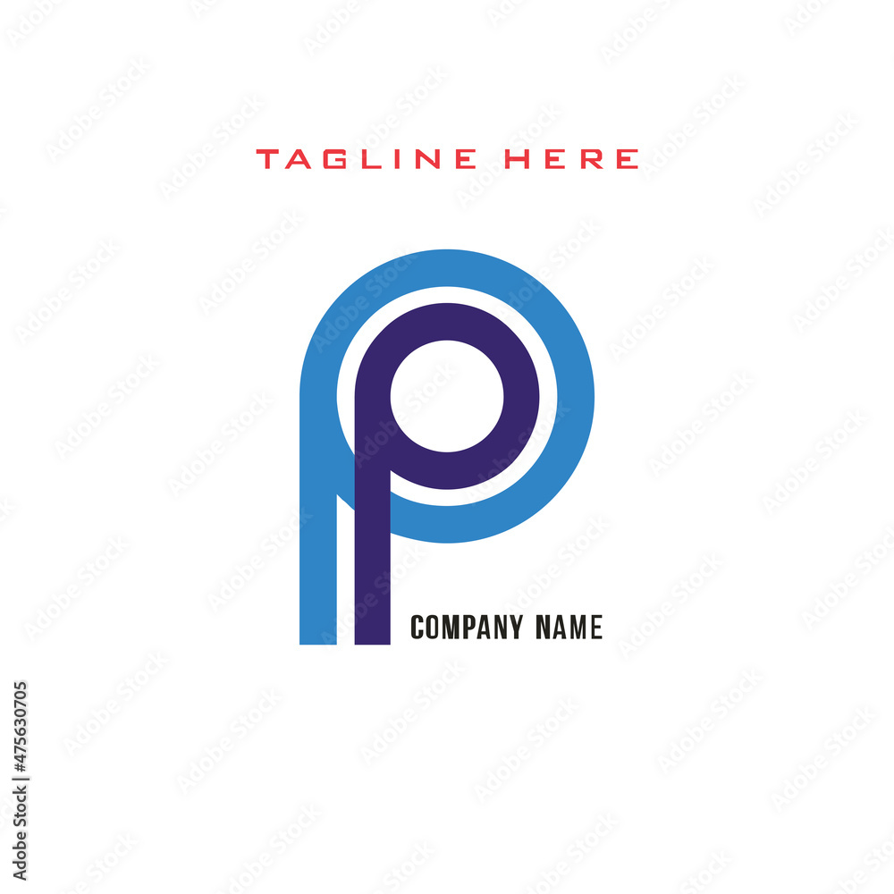 PP lettering logo is simple, easy to understand and authoritative Stock ...