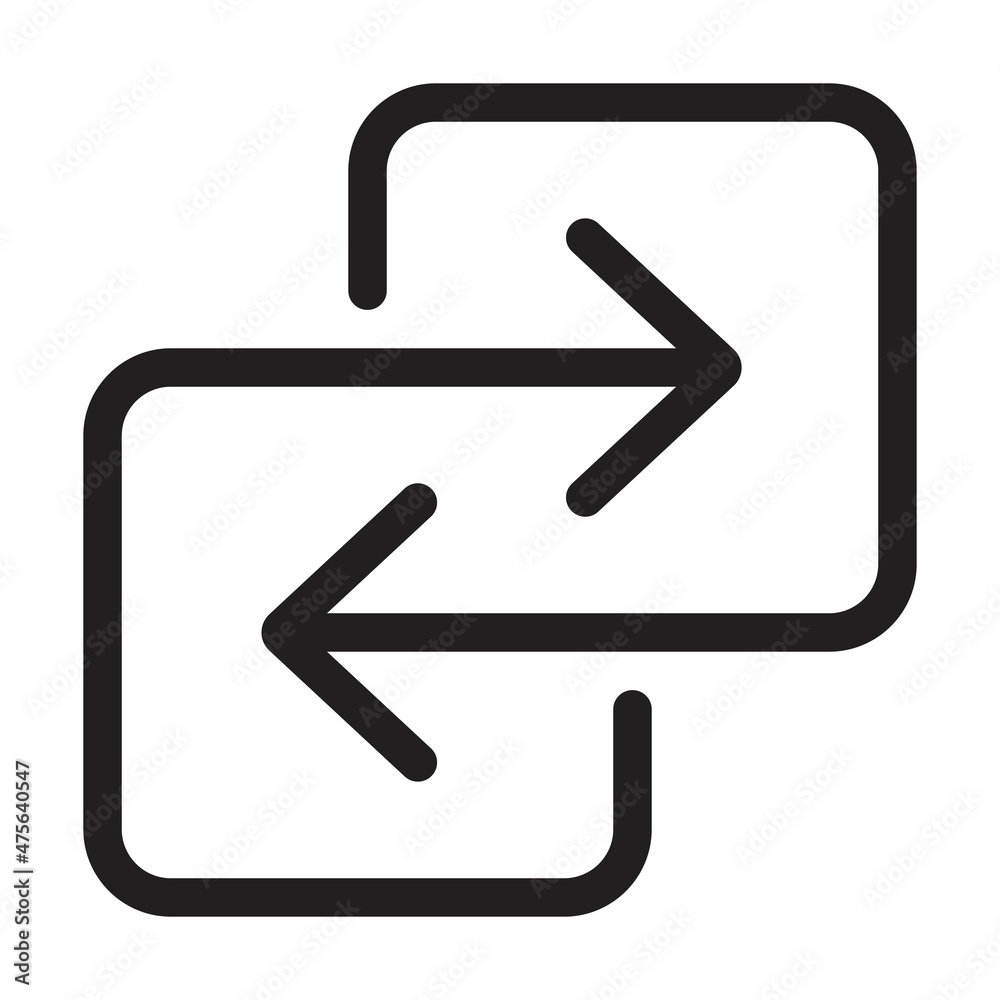 Transfer arrows icon vector exchange symbol for graphic design, logo ...