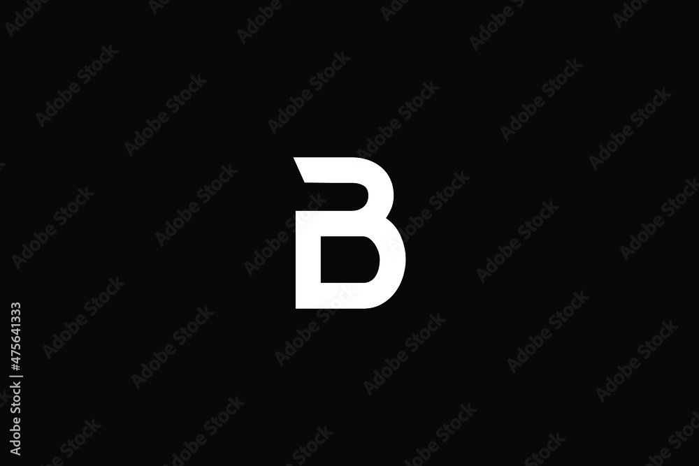 New and Modern B letter with minimalistic look. Professional artwork ...