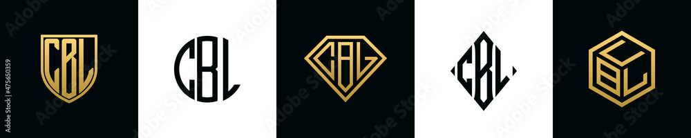 Initial letters CBL logo designs Bundle Stock Vector | Adobe Stock