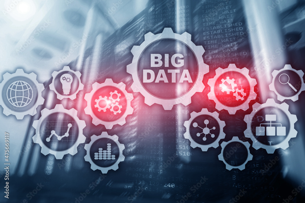 Big Data Concept of hi tech and innovation in business and production ...