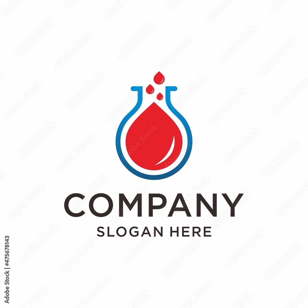 Blood lab logo design inspiration Stock Vector | Adobe Stock