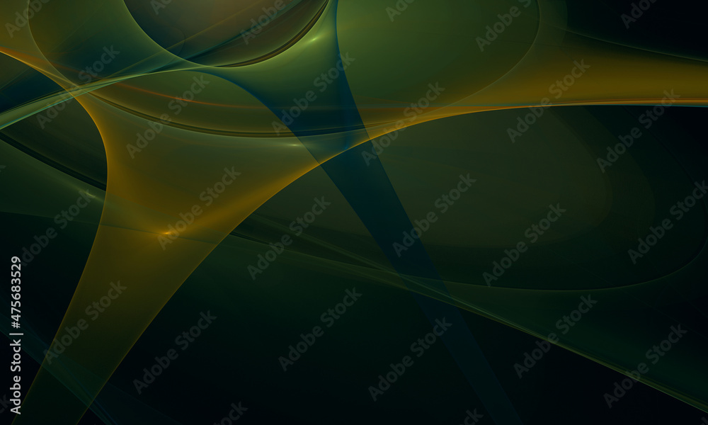 Elegant digital translucent ductile membrane in green yellow colors in ...