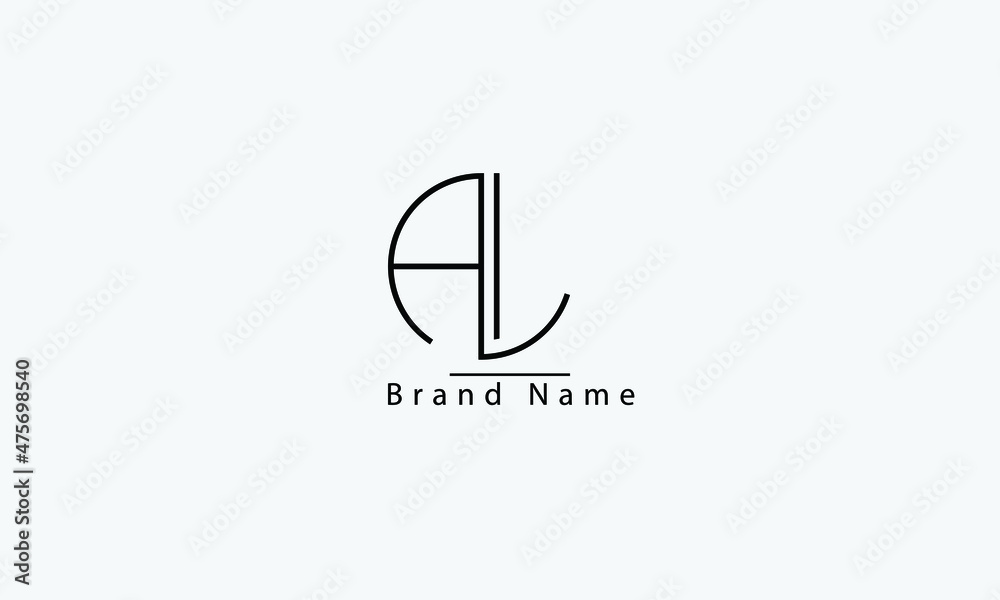 AL LA A L abstract vector logo monogram template Stock Vector | Adobe Stock