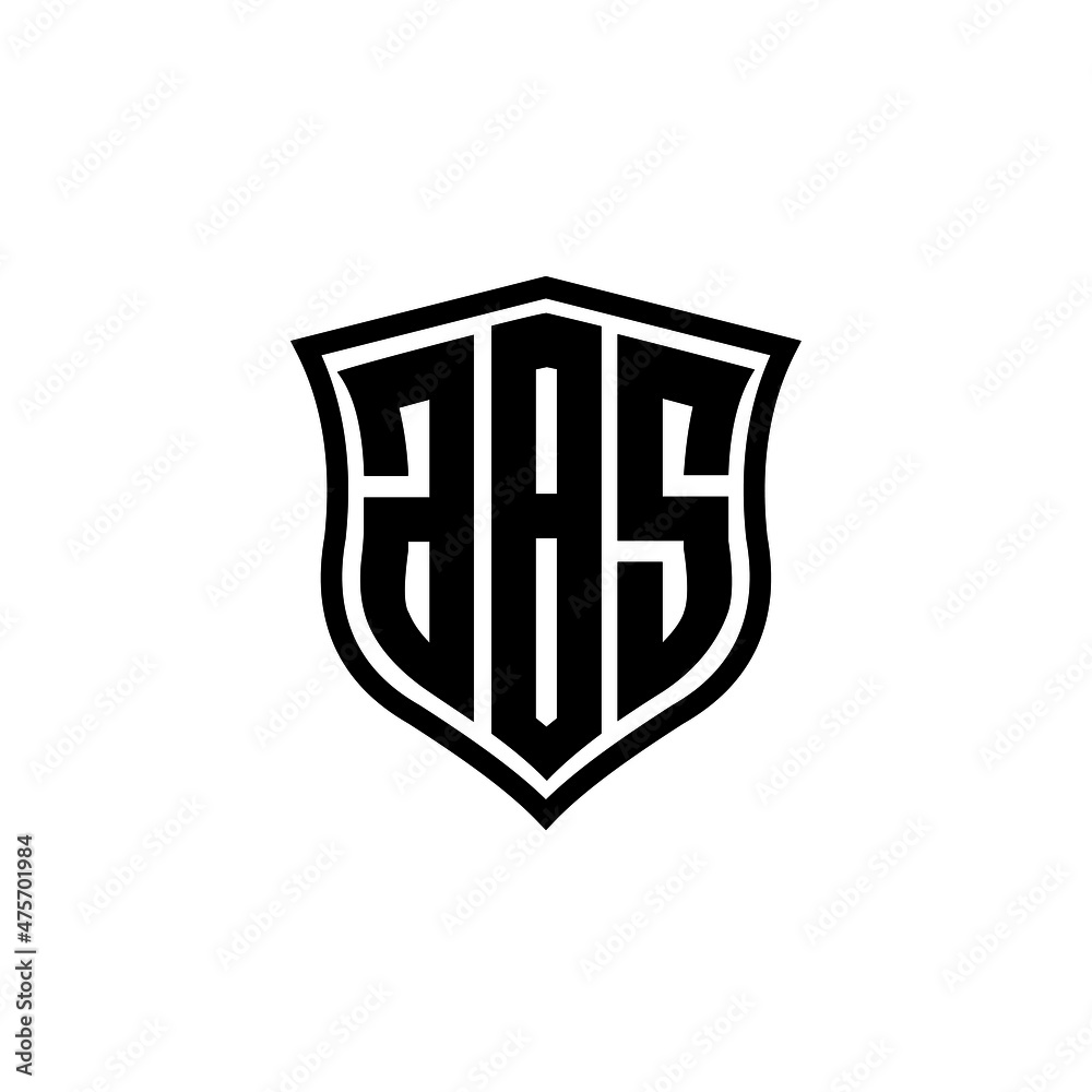 GBS letter logo design with white background in illustrator, vector ...