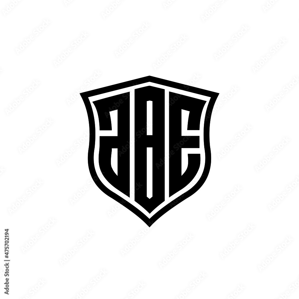 Vetor do Stock: GBE letter logo design with white background in ...