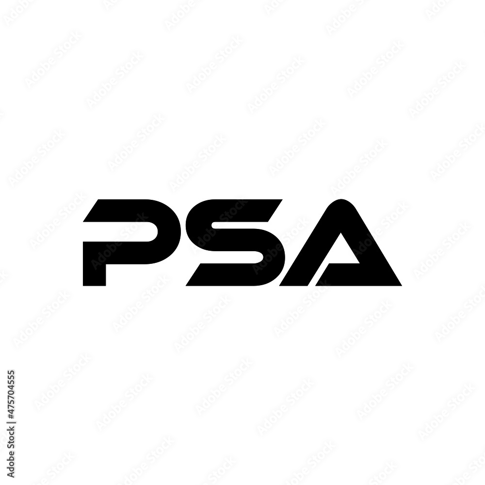 PSA letter logo design with white background in illustrator, vector ...