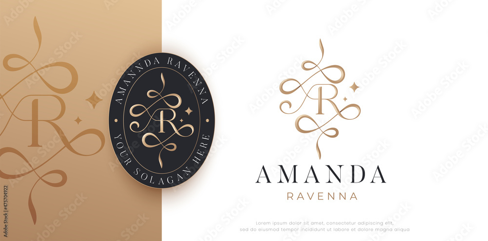 letter a r monogram serif logo Stock Vector | Adobe Stock