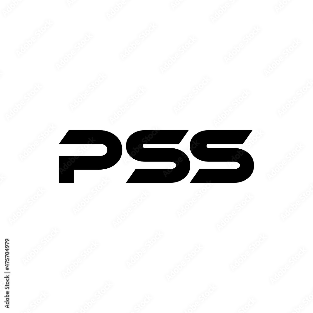 PSS letter logo design with white background in illustrator, vector ...