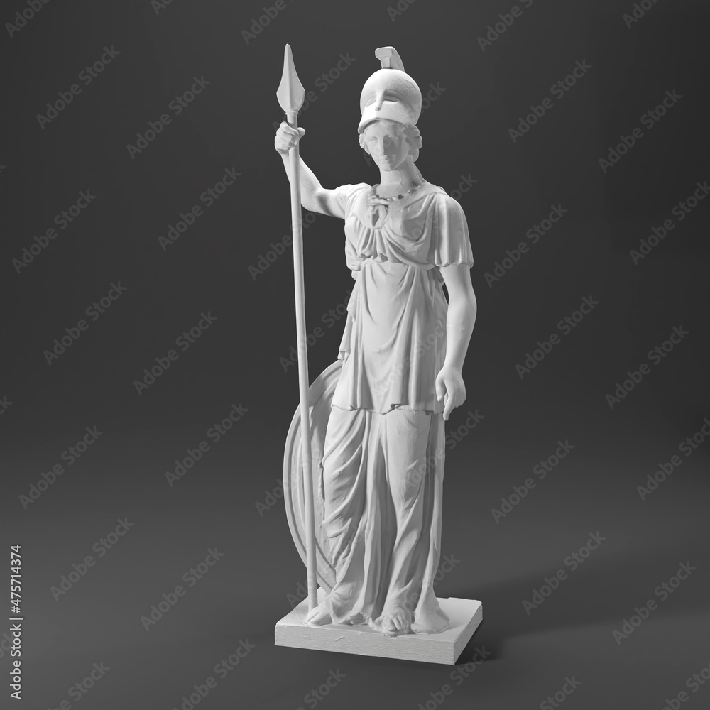 3D render art statue sculpture Minerva John Hogan Stock Illustration | Adobe Stock
