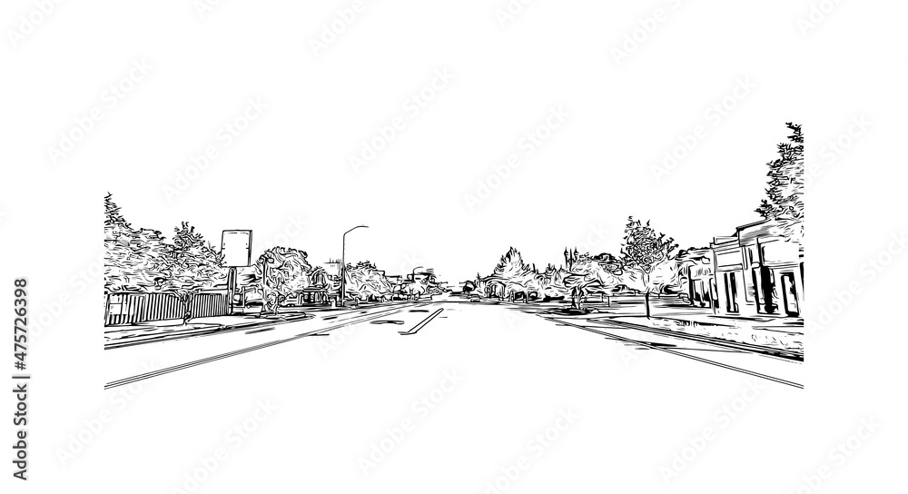 Building view with landmark of Logan is the city in Australia. Hand ...